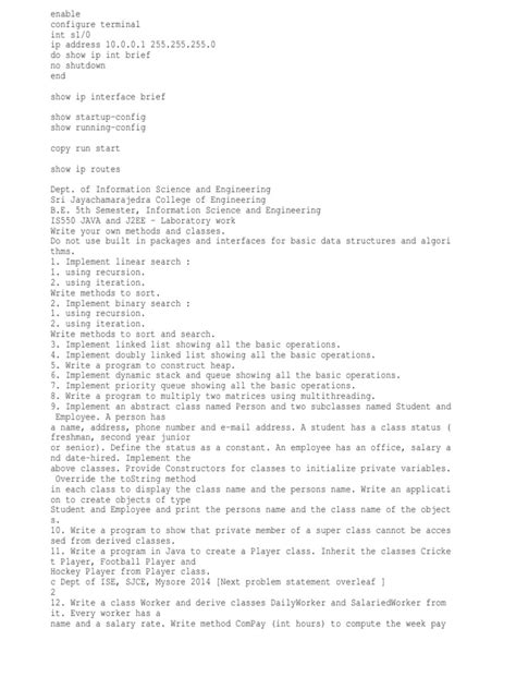 Gns3 Commands Pdf Inheritance Object Oriented Programming Class
