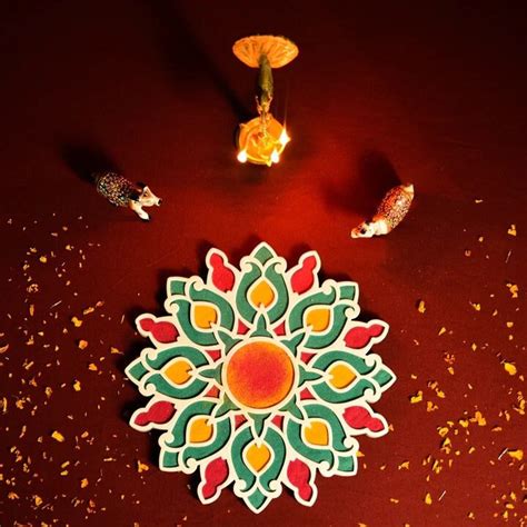 Portable Rangoli Chakra Design Available In 11 Inches Set Of 2 16