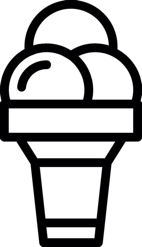 Ice Cream Cone Line Icon 39492065 Vector Art At Vecteezy