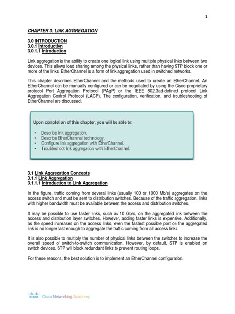 chapter 3 link aggregation pdf network switch load balancing computing