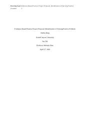 EBP Assignment Docx Running Head Evidence Based Practice Project