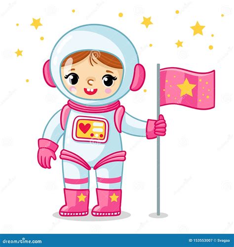 Cosmonaut Holds The Moon By A Thread Astronaut Explores Outer Space Vector Illustration