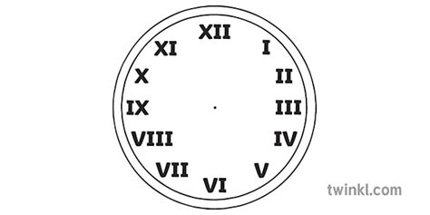 цаг нүүр ром тоонууд хэмжилт цаг математик Ks2 хар цагаан 1