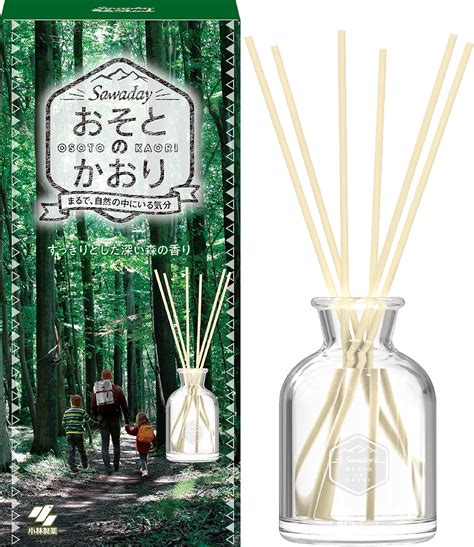 Amazon サワデー香るスティック おそとの香り 芳香剤 部屋用 ルームフレグランス リードィフューザー すっきりとした深い森の香り