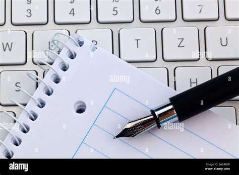 Notebook And Keyboard Of A Computer Stock Photo Alamy
