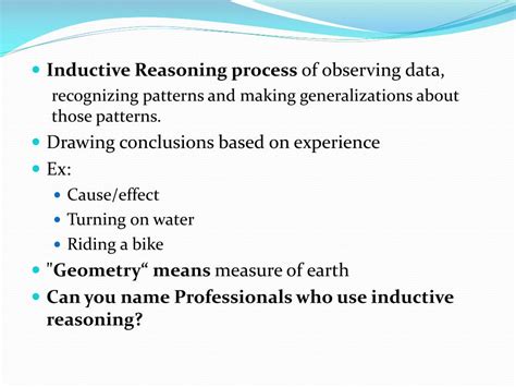 Ppt 2 1 Inductive Reasoning Powerpoint Presentation Free Download Id 1751520