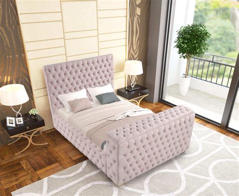 Future Pink Platform Bed Queen King