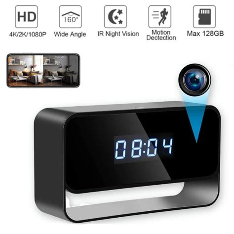 4k 1080p Full Hd Mini Wifi Hidden Camera Wireless Clock Camera Night Vision With Motion