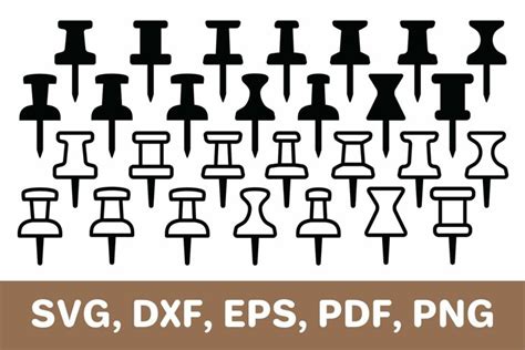 Push Pin Svg Thumbtack Svg Office Pin Cricut 2136035