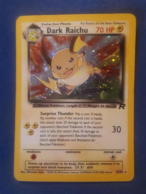 Dark Raichu 8382 Secret Rare Unlimited Album On Imgur
