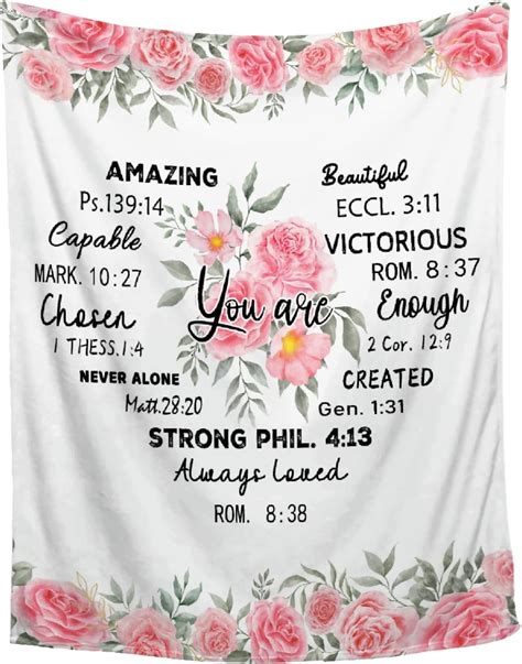 Yibo Prayer Blanket With Scripture Bible Verse Be Strong And Courageous