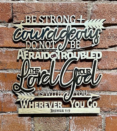 Be Strong Joshua 19 Wood Sign Texas Ravenworks