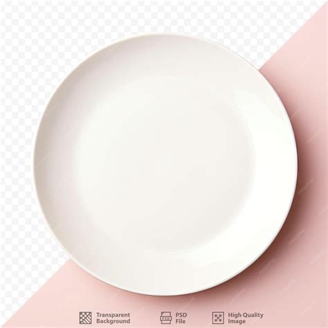 투명 배경에 흰색 접시 프리미엄 Psd 파일