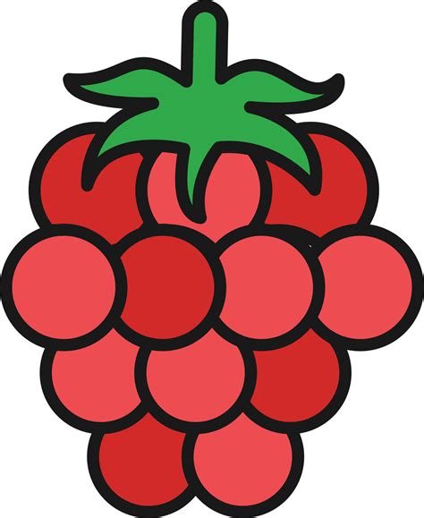 Raspberry Line Filled 9426392 Vector Art At Vecteezy