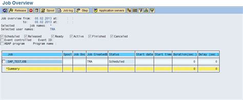 create a job in sap automic workload automation