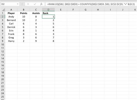 How To Rank Items By Multiple Criteria In Excel