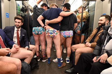London Passengers Travel Without Pants For The First No Trousers Tube Ride In Two Years