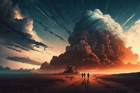 Weather Sky Clouds Generative Ai Stock Illustration Illustration Of