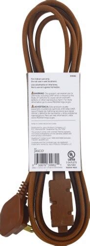 Jasco Cordinate Brown Extension Cord 8 Ft Kroger