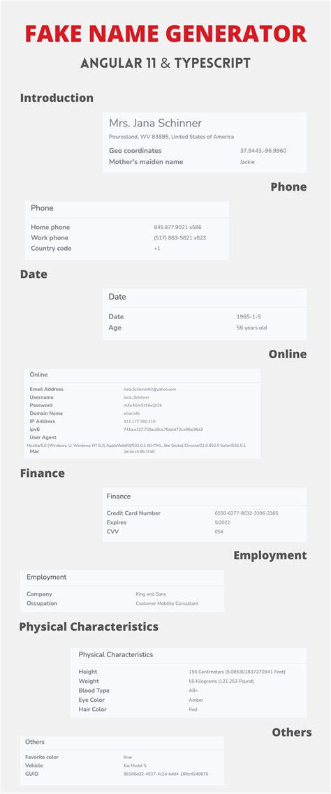 Fake Name Generator Full Production Ready App Angular Code Market