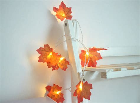 Maple Leaf String Lights Warm White Chronos Lights