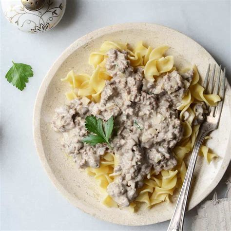 30 Minute Easy Ground Beef Stroganoff Recipe An Edible Mosaic™