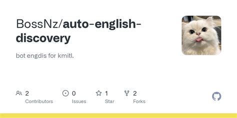 Github Bossnzauto English Discovery Bot Engdis For Kmitl