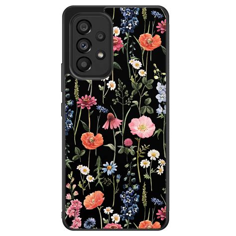Samsung Galaxy A33 Hoesje Dark Flowers Leuke Telefoonhoesjes