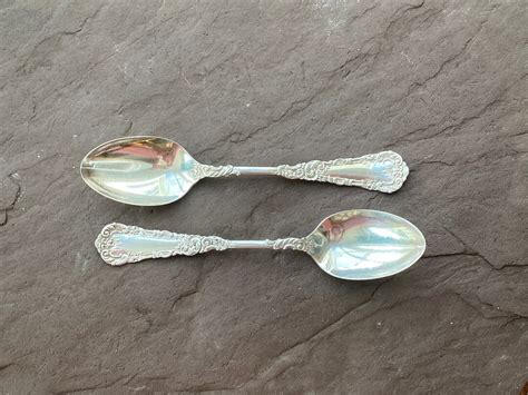 Eagle Wm Rogers Star Yale 1894 Antique Set Of 2 Small Silverplate