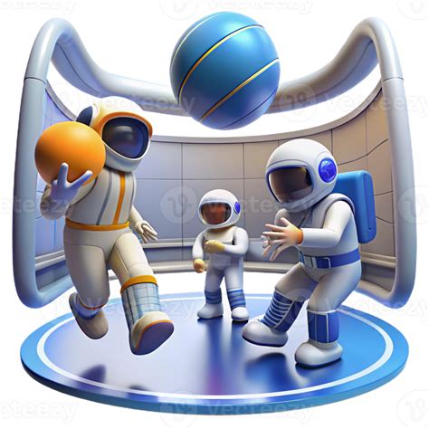 Extraordinary Contemporary A Group Of Astronauts Playing Zero Gravity