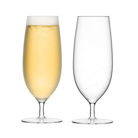 Personalised Pilsner Beer Glasses Pair By Engravers Guild
