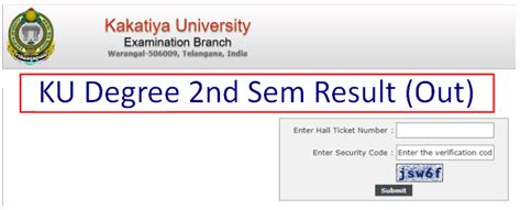 KU Degree 2nd Sem Results 2023 Link OUT Kakatiya Ac In Check UG