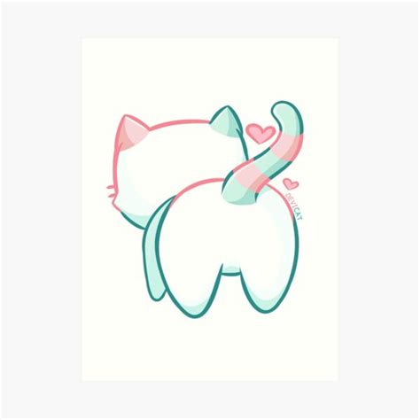 Cat Butt Art Prints Redbubble