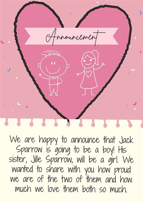 Blank Announcement Template