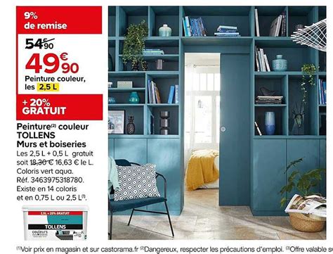 Promo Peinture Couleur Tollens Murs Et Boiseries Chez Castorama