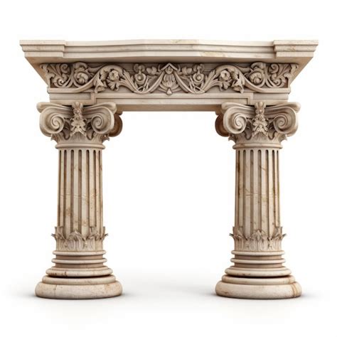 Premium Ai Image Classic Column Isolated