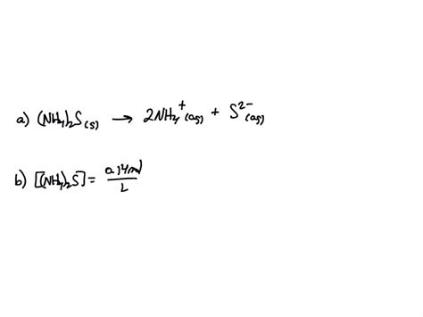Solved A Write An Equation For The Dissolution Of Hci Nh4oh And