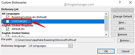 How To Limit Spell Checks To Only The Main Dictionary In MS Outlook