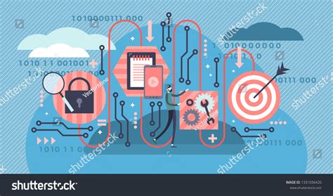 Algorithm Vector Illustration Flat Tiny Digital Stock Vector Royalty Free