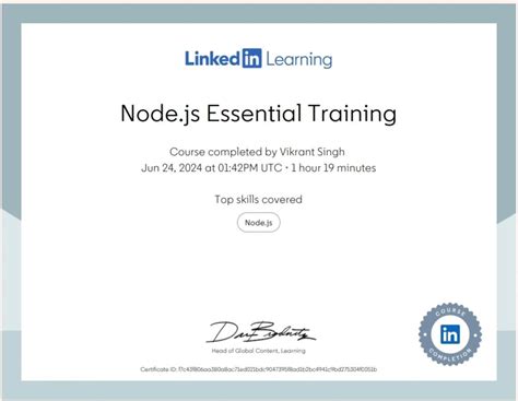 Vikrant Singh On Linkedin Learning Nodejs ☺️☺️