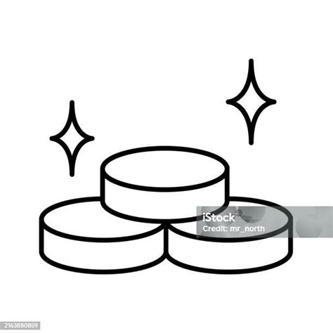 얇은 선 스타일의 동전 아이콘 벡터 일러스트 레이 션 그래픽 디자인 개념 기호에 대한 스톡 벡터 아트 및 기타 이미지 개념 기호 고립 색상 동전 Istock