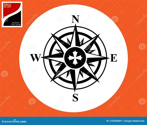 Alignment Compass Azimuth Stock Vector Illustration Of West 125028809
