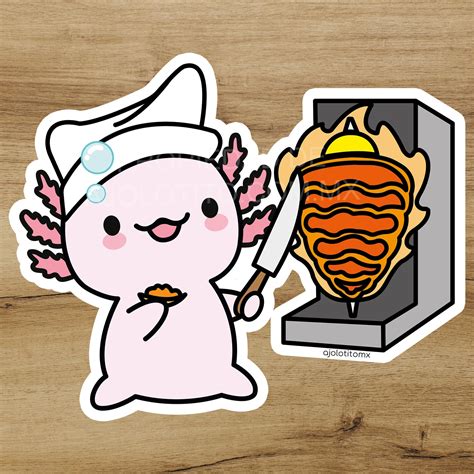 Sticker Ajolote Taquero Xo The Monster Ajolotito Mx