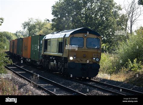 Gbrf Class 66 Diesel Locomotive No 66739 Bluebell Railway Pulling A