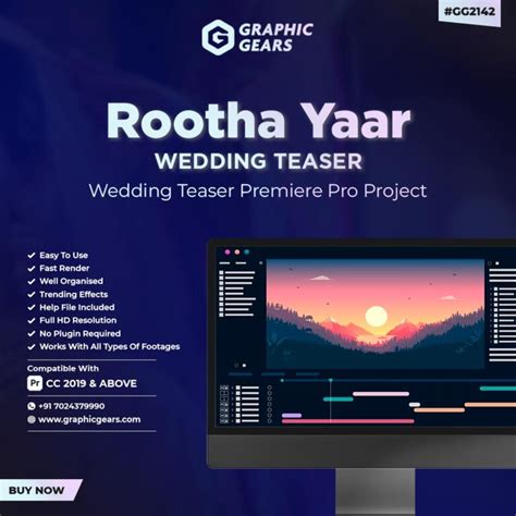 Wedding Cinematic Teaser Project For Premiere Pro Rootha Yaar
