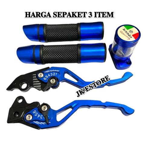 Jual Paket Hangrip Jalu Miring CNC Tutup Minyak Rem Transparan
