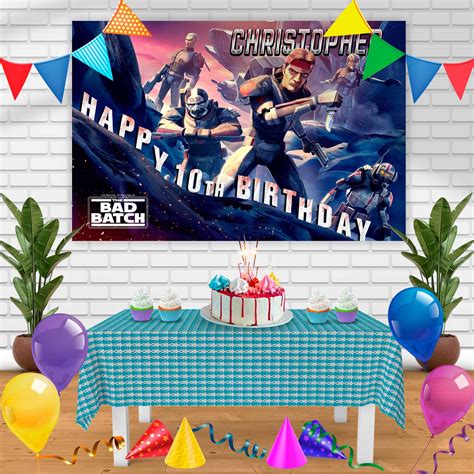 Star Wars The Bad Batch Birthday Banner Personalized Party Backdrop De