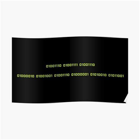 Non Binary In ASCII Binary Code Poster By Markstones Redbubble