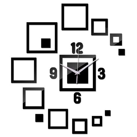 Sticker Wall Clock Acrylic Mirror Quartz Diy Gold Artofit