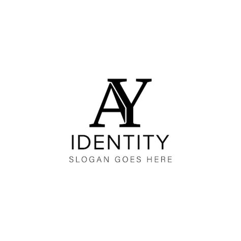 Premium Vector Ay Letter Logo Design On Ay Creative Initials Letter Logo Concept Ay Icon